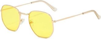 Generic Lunettes De Soleil D&eacute;coratives En M&eacute;tal For Hommes Et Femmes(Yellow)