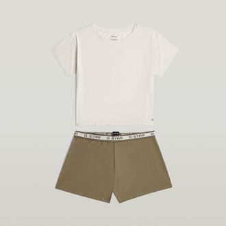 G-Star T-Shirt & Shorts Pyjama Set - Mehrfarbig - Damen
