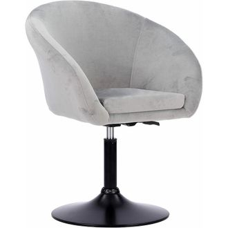 Happy Garden Tabouret de bar en velours gris GABIN