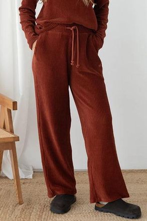 Twothirds Damen vegan Loungehose Abruka Weinrot
