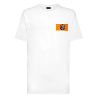 Plein Sport Homme, Tops, Blanc, Taille: 4XL T-Shirt Col Rond