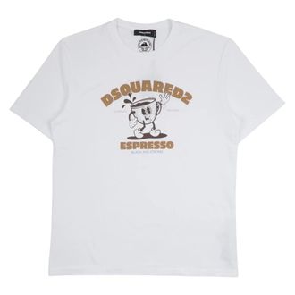 Dsquared2 Espresso T-shirt - - Tops - Herren - Wei&szlig; - L
