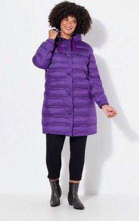 Angel Of Style Steppjacke Steppmantel Straight Fit Kapuze Neon-Bänder