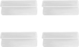 SOLUSTRE 4 St&uuml;ck Pack rutschfeste Verschlei&szlig;feste Kinderbett Fu&szlig;matten aus Strapazierf&auml;higem Material Sto&szlig;d&auml;mpfend Wei&szlig; M&ouml;bel und Bodenschutz