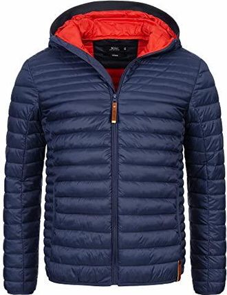 Indicode Hommes Bowers Quilted Jacket | Veste matelassée aspect doudoune Navy XL