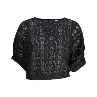 Desigual Schwarze Damenbluse mit Fledermaus&auml;rmeln - - Blouses & Shirts - Damen - Schwarzk - L
