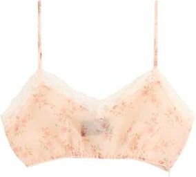 Simone Rocha Bralette &agrave; fleurs imprim&eacute;e en dentelle transparente