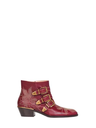 Chlo&eacute; Susanna Ankle Boot - Red