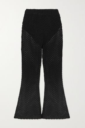 Zimmermann Pantalon Droit En Mailles Crochetées Wonderland - Noir