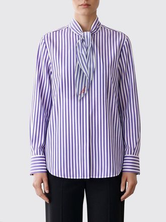 Givenchy Gestreifte Bluse aus reiner Seide mit Schluppenkragen