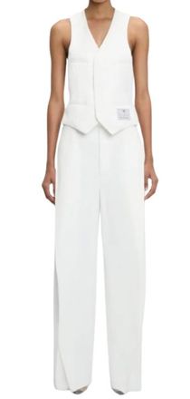 Victoria Beckham White Two Piece Trouser Suit Size S