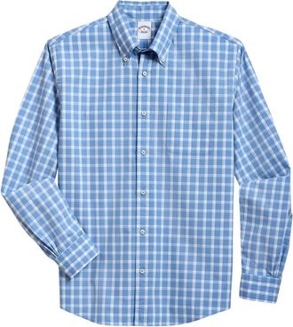 Brooks Brothers Homme, Chemises, Bleu, Taille: 2XL Chemise Oxford Vendredi Coupe Standard avec Col Boutonn&eacute;