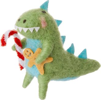 Butlers Hang ON Dino Candy Cane Baumanhänger 10 cm Wollfilz | lustiger Christbaumschmuck | originelle Weihnachtsbaumkugel | Weihnachtsdeko für Baum & Zweige