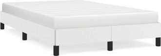 vidaXL Bettgestell ohne Matratze Wei&szlig; 120x190 cm Kunstleder Vidaxl