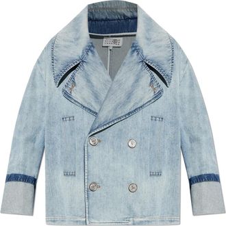 Maison Margiela Femme, Vestes, Bleu, Taille: 40 FR Double-Breasted Denim Jacket