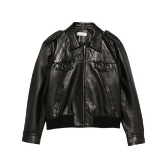 Ernest W. Baker Gesteppte Lederjacke mit Swarovski-Kristallverzierung - - Jackets - Herren - Schwarzk - M