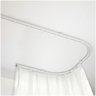 Generic Gardinenschiene 1 läufig, Flexible Gardinenschiene, Aluminiumlegierung, Jede laufrolle trägt 20 kg, für Vorhänge Wohnmobil-Vorhangschiene Raumteiler D