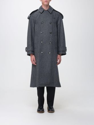 Ami Langer Zweireiher-Wollmantel mit Epauletten und Relaxed Fit