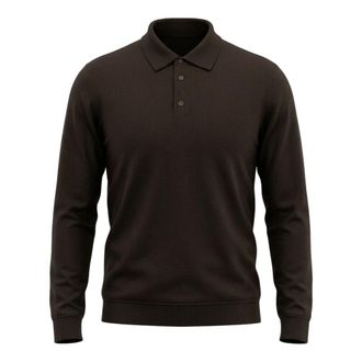 Roberto Collina Merino Poloshirt - - Tops - Herren - Braun - L