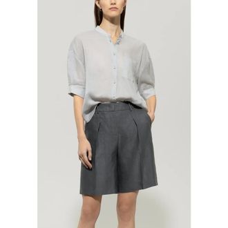 Luisa Cerano Femme, Blouses et Chemises, Gris, Taille: 38 FR Blouse L&eacute;g&egrave;re &agrave; Manches Courtes