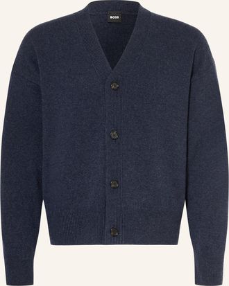 HUGO BOSS Strickjacke Ucone blau