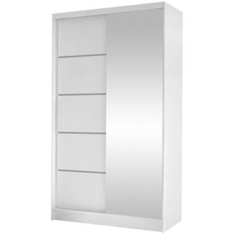Mirjan24 Mobilier1 - Armoire Closico 166, Blanc, 200x100x58cm, Portes darmoire: Coulissantes, Nombre détagères: 0