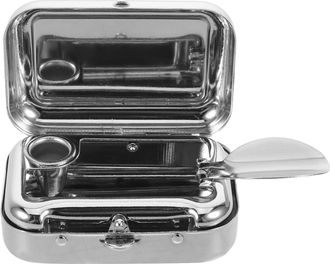 Holibanna Metallaschenbecher Rechteckig Winddicht mit Deckel f&uuml;r Auto Camping Garten und Outdoor Aktivit&auml;ten Leicht und Robust f&uuml;r Unterwegs