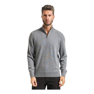 HUGO BOSS Homme, Pulls, Gris, Taille: S Pull Gris Demi-Zip Style
