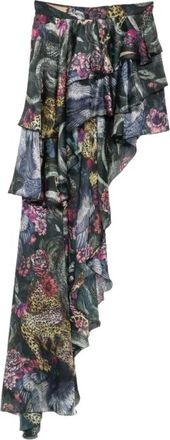Just Cavalli Graphic Print Midi Skirt - - Skirts - Damen - Mehrfarbig - L