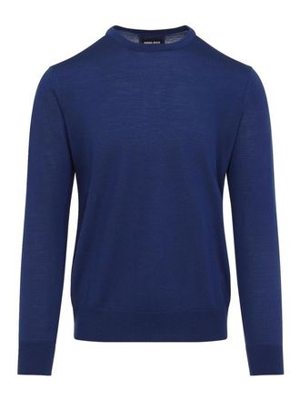 Giorgio Armani Pull Col Rond - Bleu