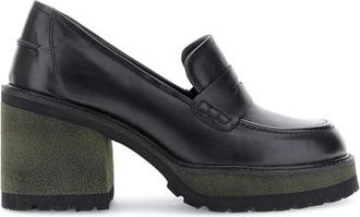 Caf&egrave;noir Mocassins en Cuir, pour Femme, Couleur Noir, Taille 37