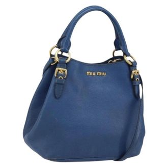 Miu Miu Sac &agrave; main Pre-owned - Femme - Pre-owned - Bleu - Taille: ONE Size