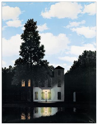 Artopweb TW18417 Magritte - LEmpire des Lumi&egrave;res Dekorative Paneele, Multifarbiert, 64x83 Cm