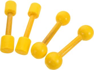 TOPBATHY 4 Stück Holz für Natürliche Holzhanteln mit Komfortablem Griff Leichtes Workout equipment für Kleinkinder Vielseitig Einsetzbar für Fitness Spiele Mor