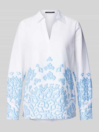 Comma Relaxed Fit Bluse mit V-Ausschnitt