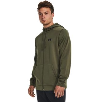 Under Armour Herren Armourfleece met ritssluiting Hoodie, Blickdicht, (390) Marine Od Gr&uuml;n/Schwarz, XL