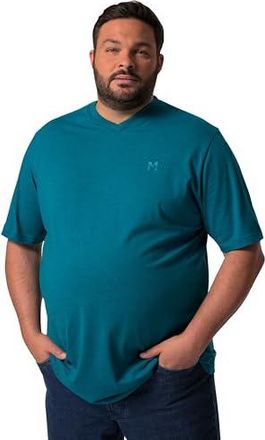 Men Plus Hommes Grandes Tailles L-8XL T-Shirt Men+, col en V et Manches Courtes, Collection Basic - Jusquau 8 XL Bleu fum&eacute; 8XL 836279760-8XL