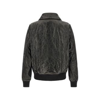 Rick Owens Leather Jacket - Black