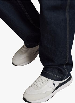 Polo Ralph Lauren Baskets basses &agrave; logo en cuir de vache m&eacute;lang&eacute;