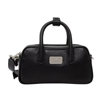 Emporio Armani Mini sac bandouli&egrave;re en cuir - Femme - Sacs - Noir - Taille: ONE Size