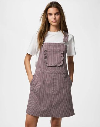 Pieces Robe en jean - Moineau-Marron