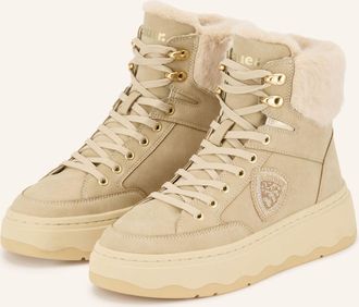 Blauer Hightop-Sneaker Maribel beige