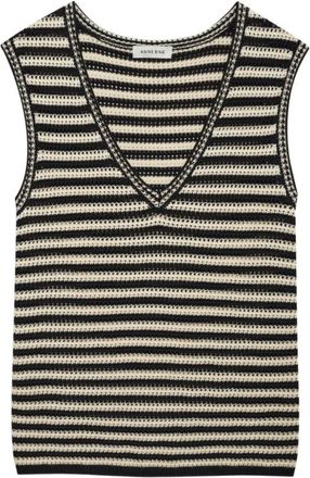 Anine Bing Femme, Tops, Noir, Taille: 36 FR Sueter Rayas Cuello V