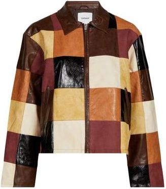 Topshop Veste col classique &agrave; carreaux
