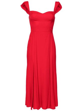 Reformation robe Bryson à coupe mi-longue - Rouge