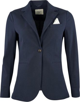 Circolo 1901 Femme, Vestes, Bleu, Taille: 42 FR Slim Long Oxford Jacket