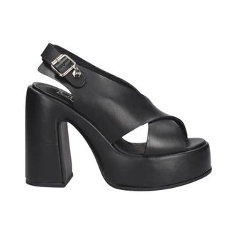 Cult Schwarze High Heel Sandalen mit Plateau - - Shoes - Damen - Schwarzk - 39 EU