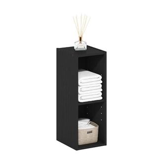 Furinno Fulda &Eacute;tag&egrave;re &agrave; Livres, biblioth&egrave;que &eacute;troite &agrave; 2 Niveaux, biblioth&egrave;que avec &eacute;tag&egrave;re de Rangement de 20.3 cm de Largeur, 23.6 x 15.1 x 53.8, pour Salon