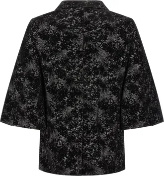 Comme Des Gar&ccedil;ons Jacquard Flared-Sleeve Blazer - Black