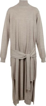 Christophe Lemaire Femme, Robes, Beige, Taille: 40 FR Abito Trompe LOeil